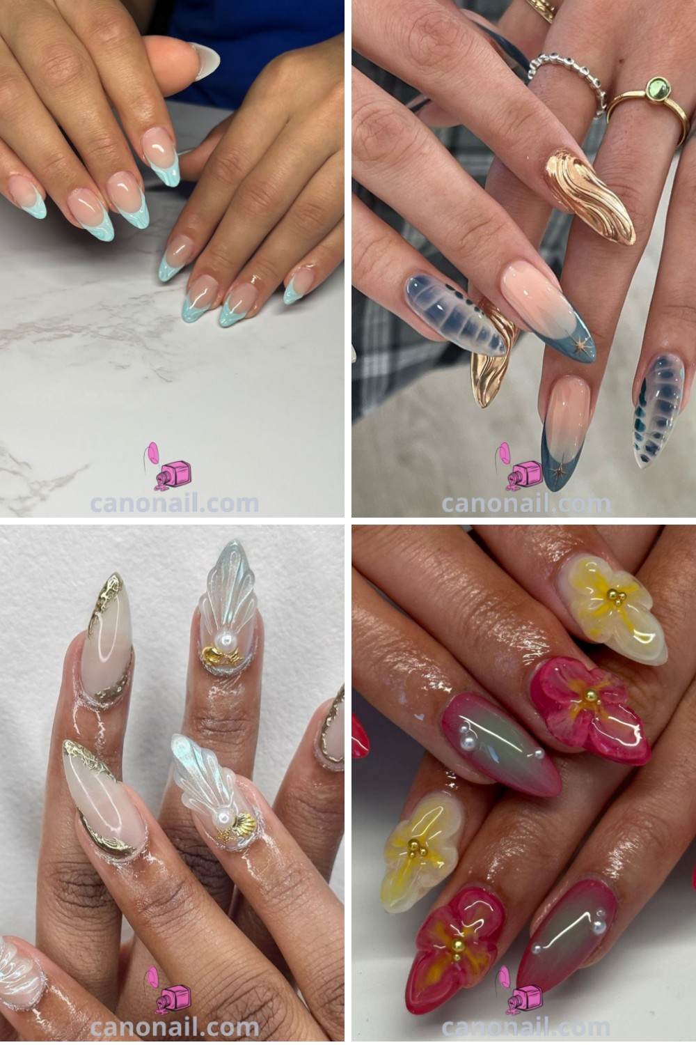 18 Stunning 3D Almond Nail Designs for a Perfect Summer Look - Cano Nail