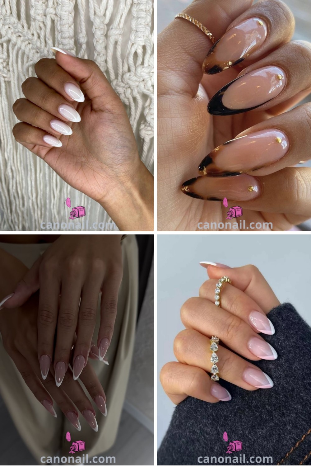 26 Trendy Almond French Tip Nail Designs for a Chic Look - Cano Nail